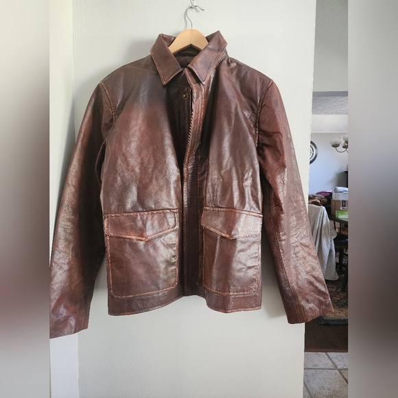 Real Leather | Jackets & Coats | Real Leather Mens Biker Jacket Leather ...